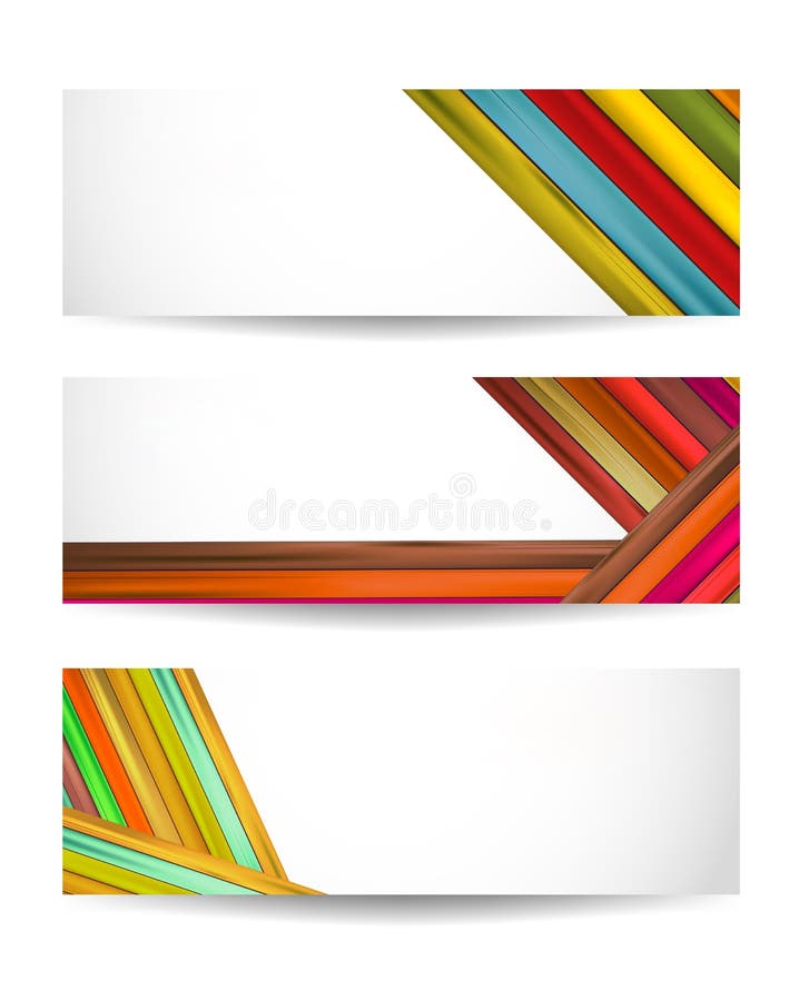 Set of color banners stock vector. Illustration of light - 30865033