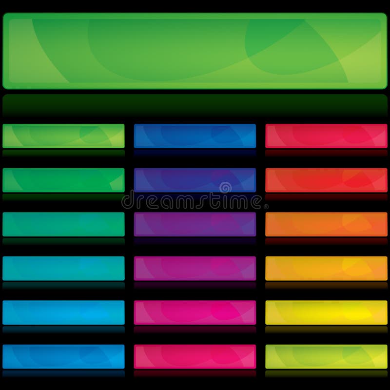 Set of Color Banners, Buttons Stock Vector - Illustration of isolated ...