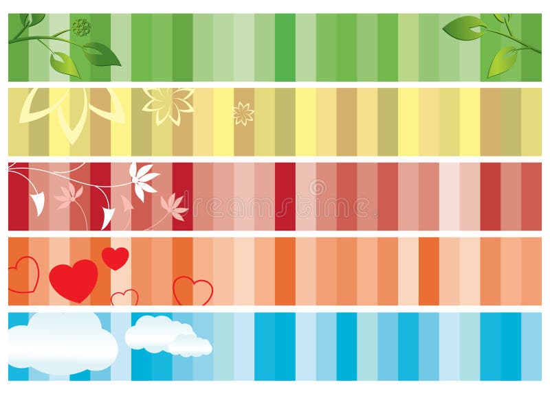 Set of Color Banners with Nature - Eps Stock Vector - Illustration of ...