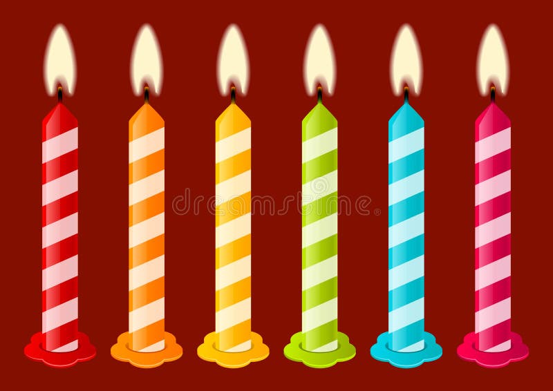 Candle stock vector. Illustration of orange, birthday - 45049462