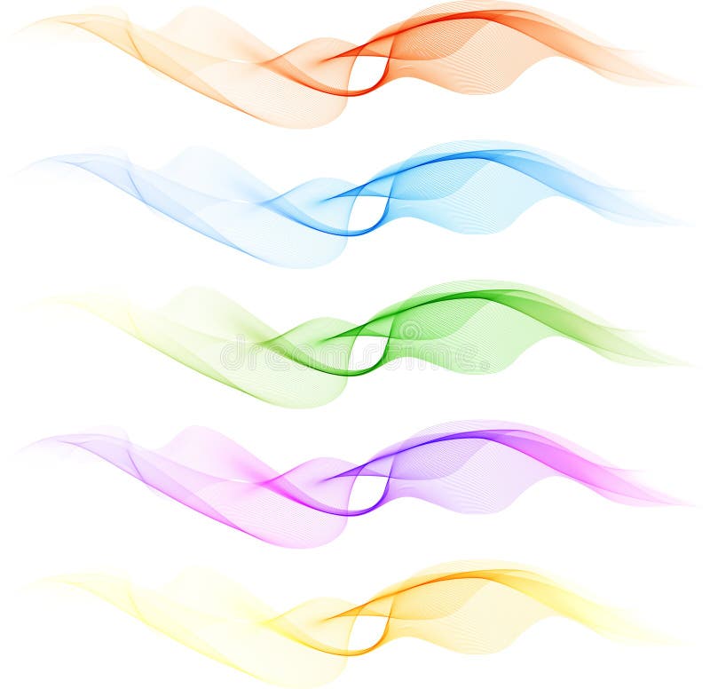 Set of color blend wave stock vector. Illustration of line - 27680683
