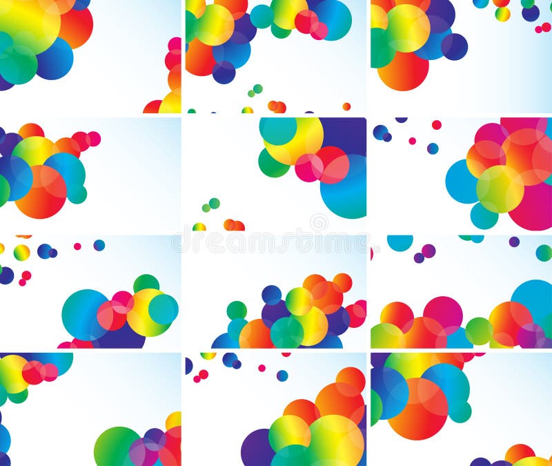Set of color cards stock vector. Illustration of magic - 9537749