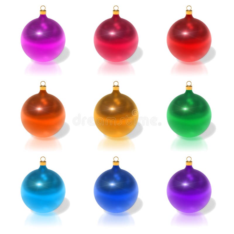 Color Christmas balls stock illustration. Illustration of decorated ...