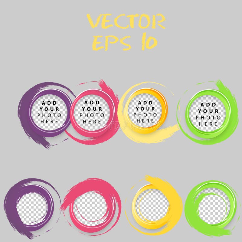 Set of color circles. stock vector. Illustration of modern - 48572686