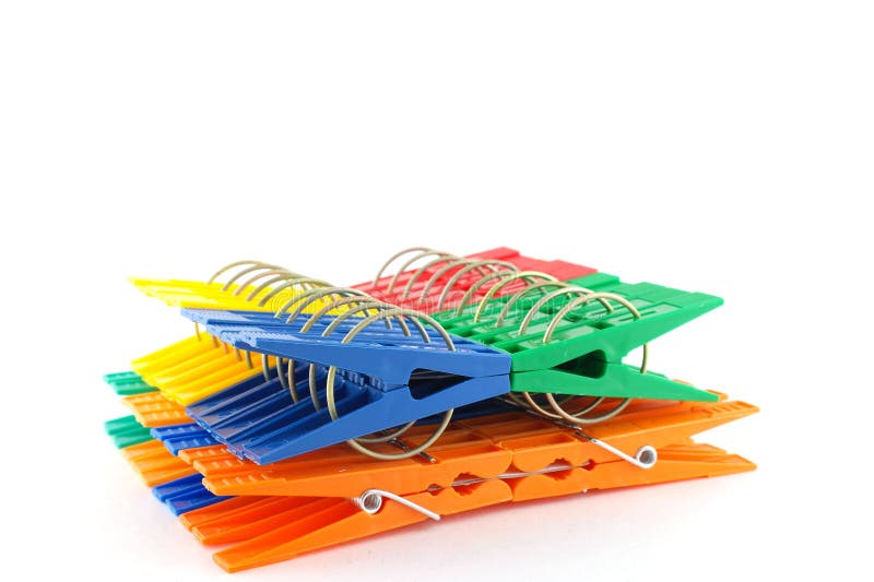 Set color clothes-pegs stock photo. Image of homelife - 39177856