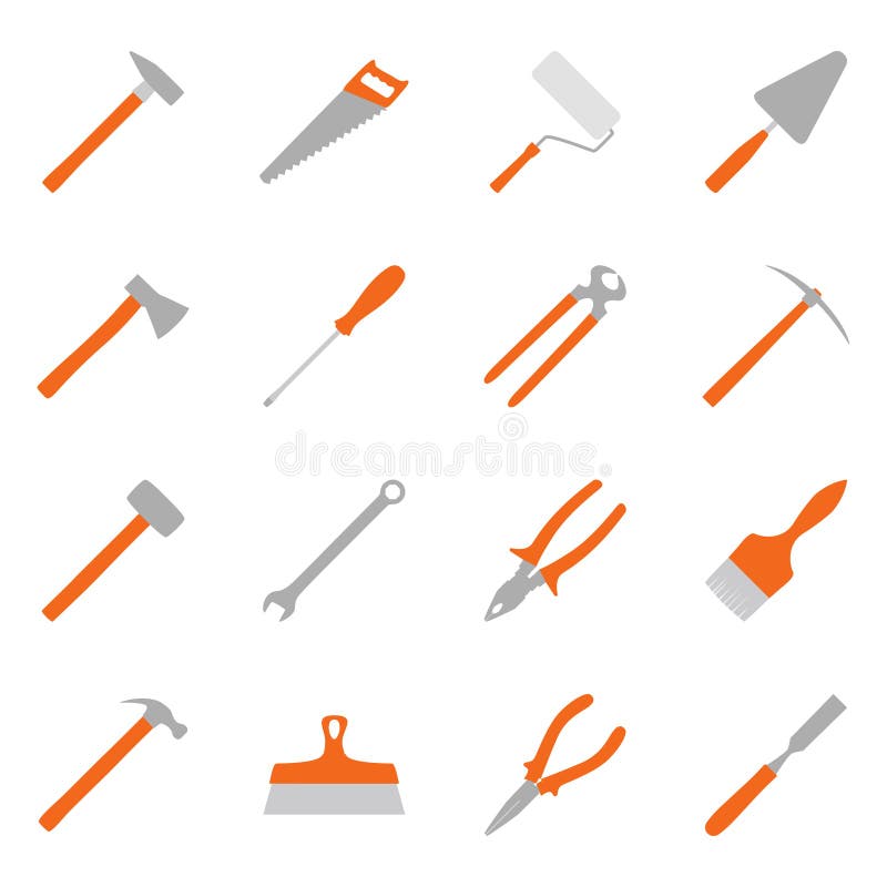 Set of Color Construction Tools, Illustration Stock Vector ...
