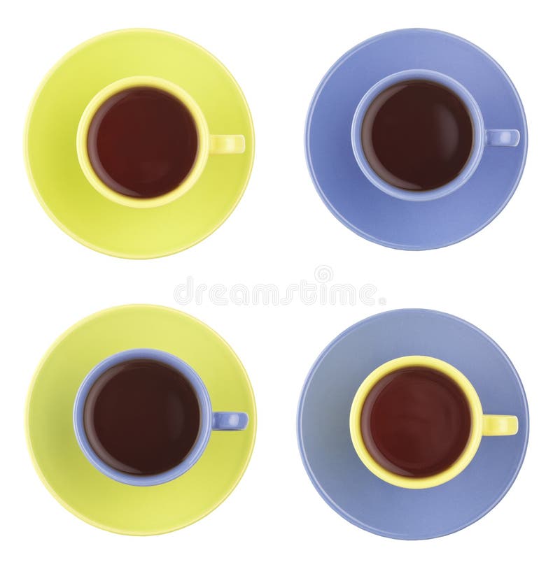 Set of color cups stock image. Image of lunch, single - 31144669