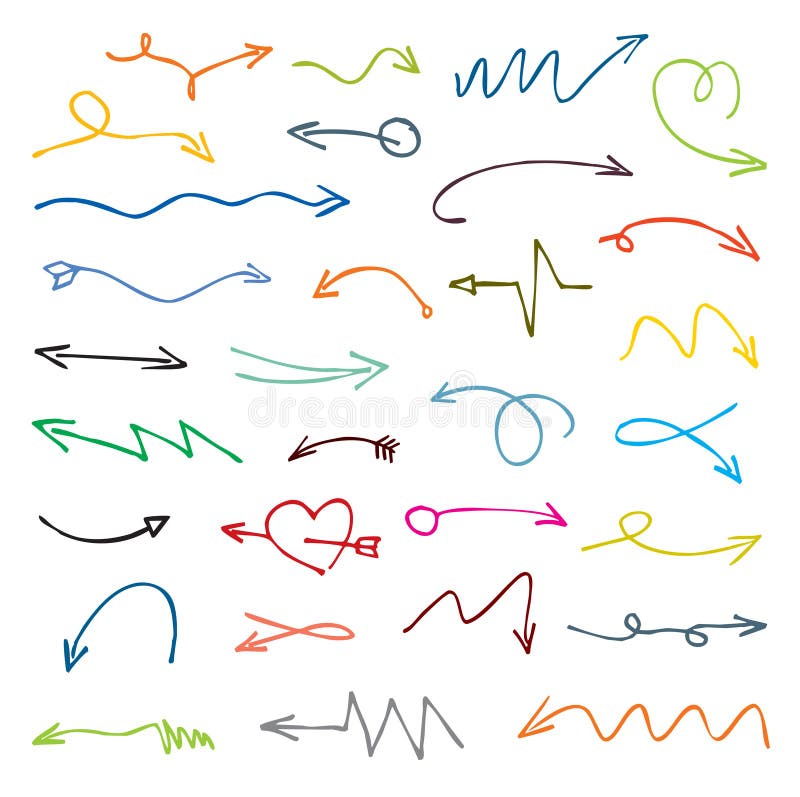 Set Of Color Arrows. Icon Stock Vector. Stock Vector - Illustration of ...
