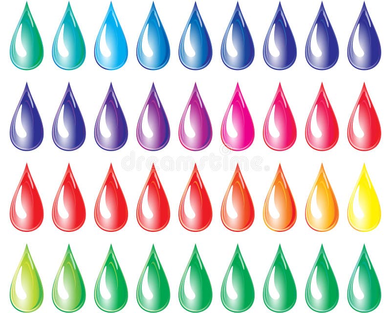 Color drops background. stock vector. Illustration of blank - 19826492