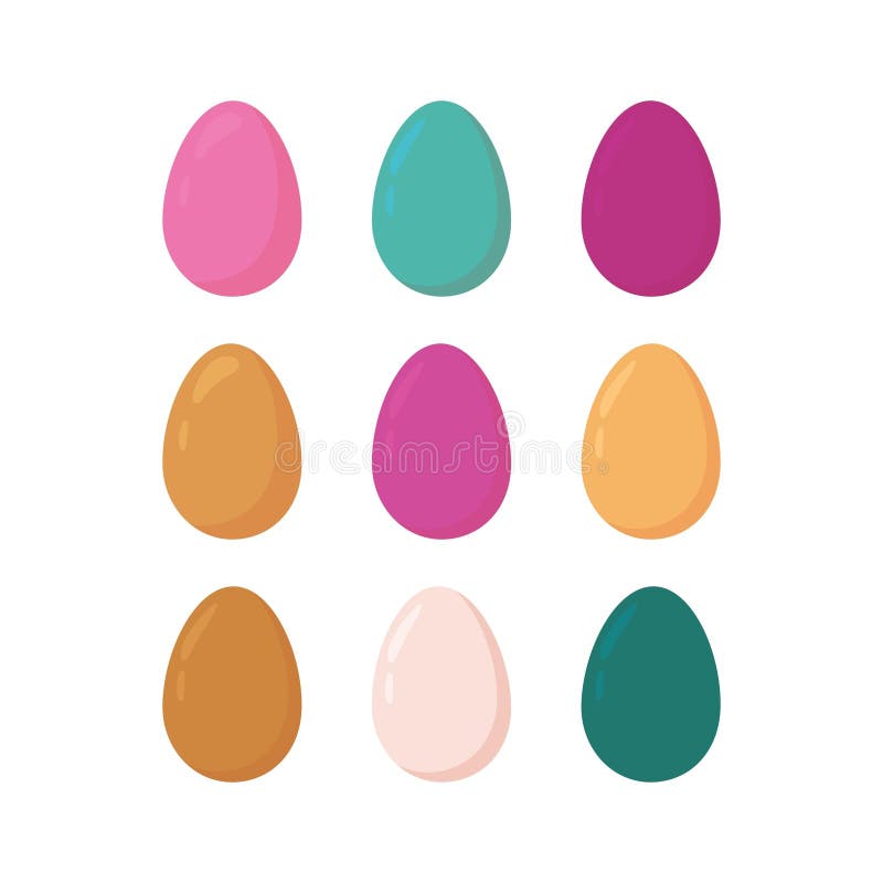 Set of Easter Eggs with Beautiful Drawings. Happy Easter. Stock Vector ...