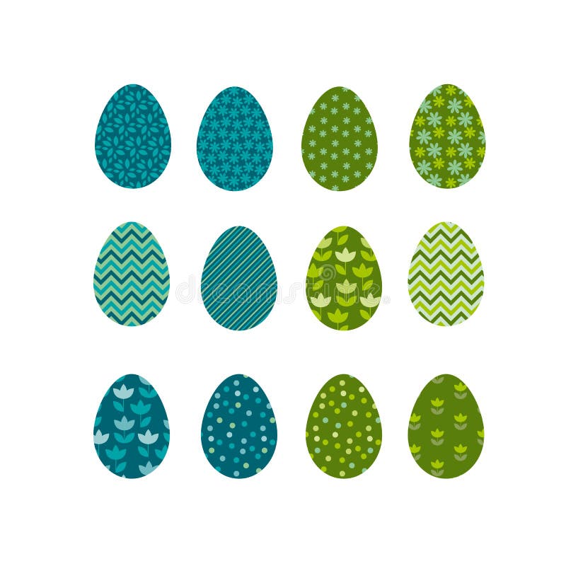 Set of Color Easter Eggs. Traditional Symbol of Easter Stock Vector ...