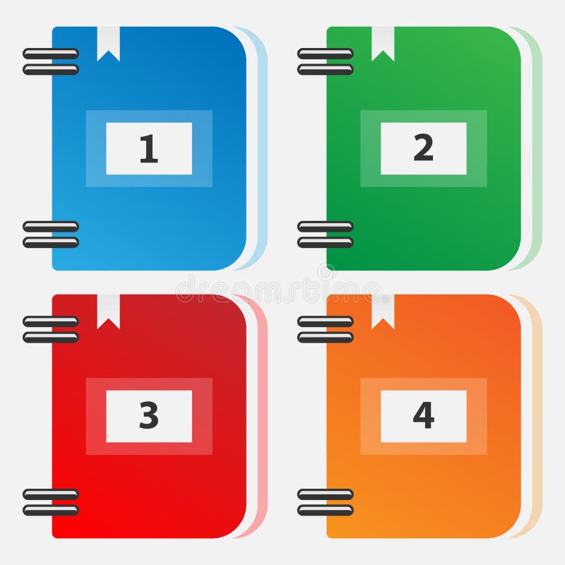 Set of Color Folders for Files. Stock Vector - Illustration of folders ...