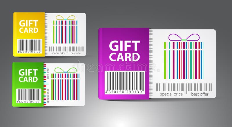 Set of color gift cards. stock vector. Illustration of promotion - 63490428