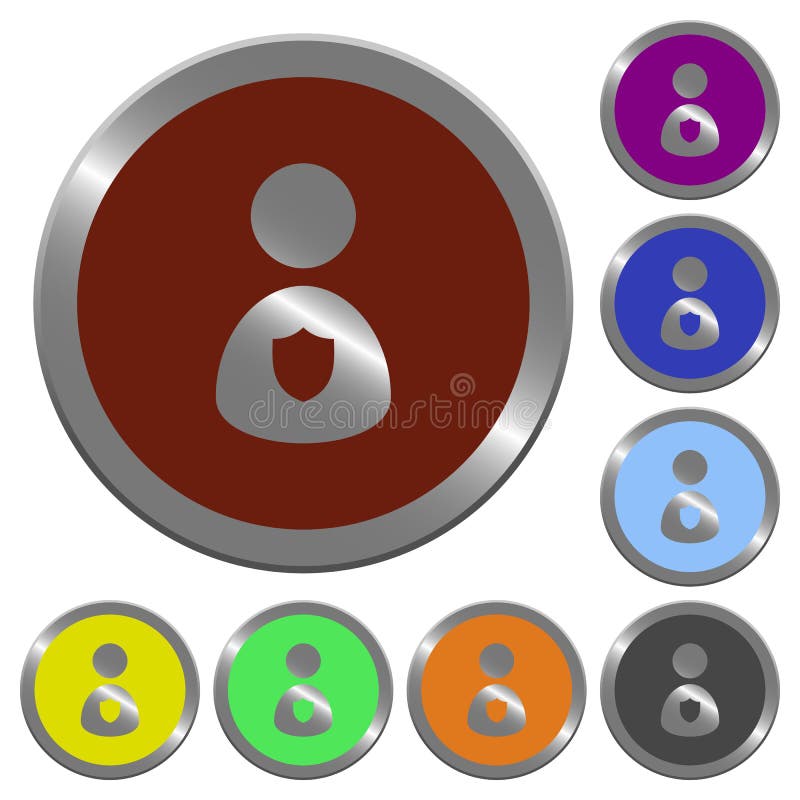 Color Security Guard Buttons Stock Illustration - Illustration of blue ...