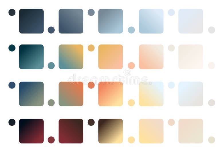A Set of Color Gradient Fill Vector Swatches Stock Vector ...