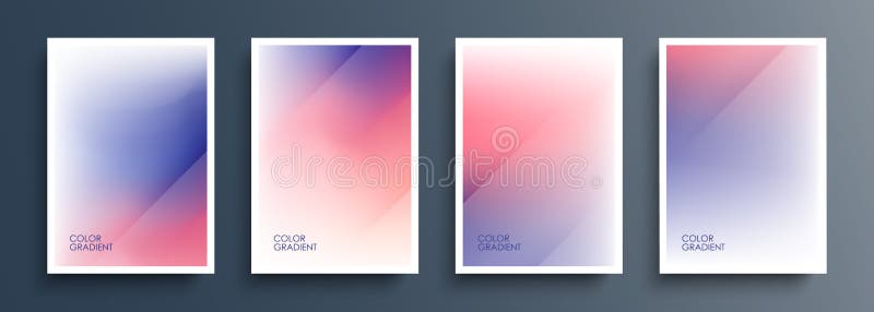 Set of Color Gradients. Abstract Multicolored Backgrounds. Soft Color ...