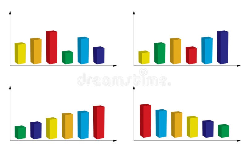 Set of Color Graphs - Vector Stock Vector - Illustration of business ...