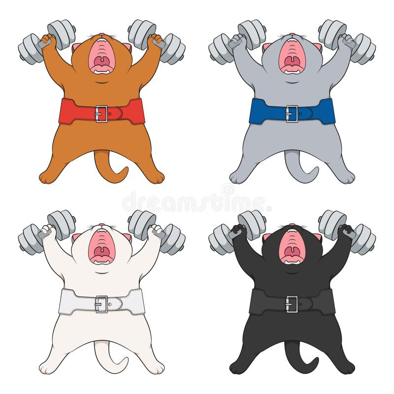 Cat Dumbbells Stock Illustrations – 245 Cat Dumbbells Stock ...