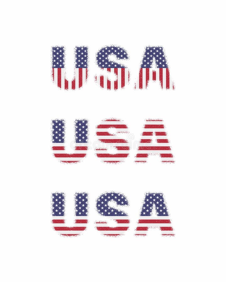 Set of Color Illustrations Text, Flag on a White Background. Stock ...