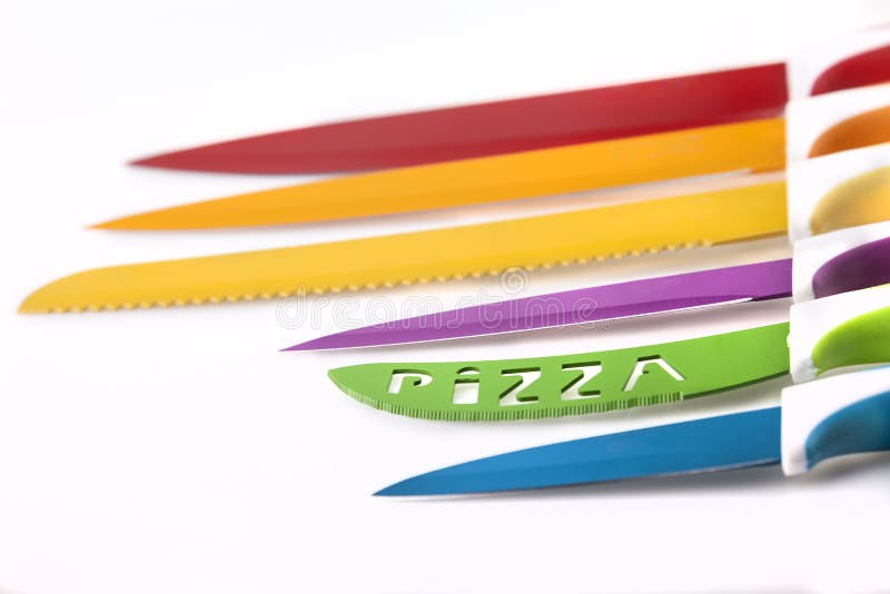 Set Color Knives stock image. Image of cook, objects - 39125553