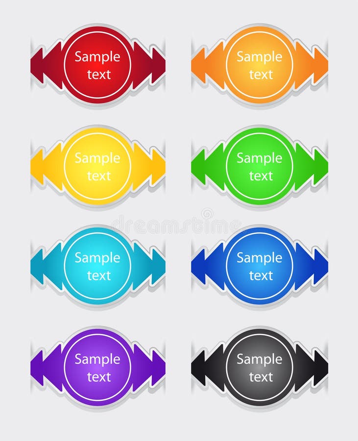 Set of color arrows stock vector. Illustration of banner - 19109531