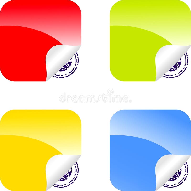 Set of Color labels stock vector. Illustration of badge - 7751805