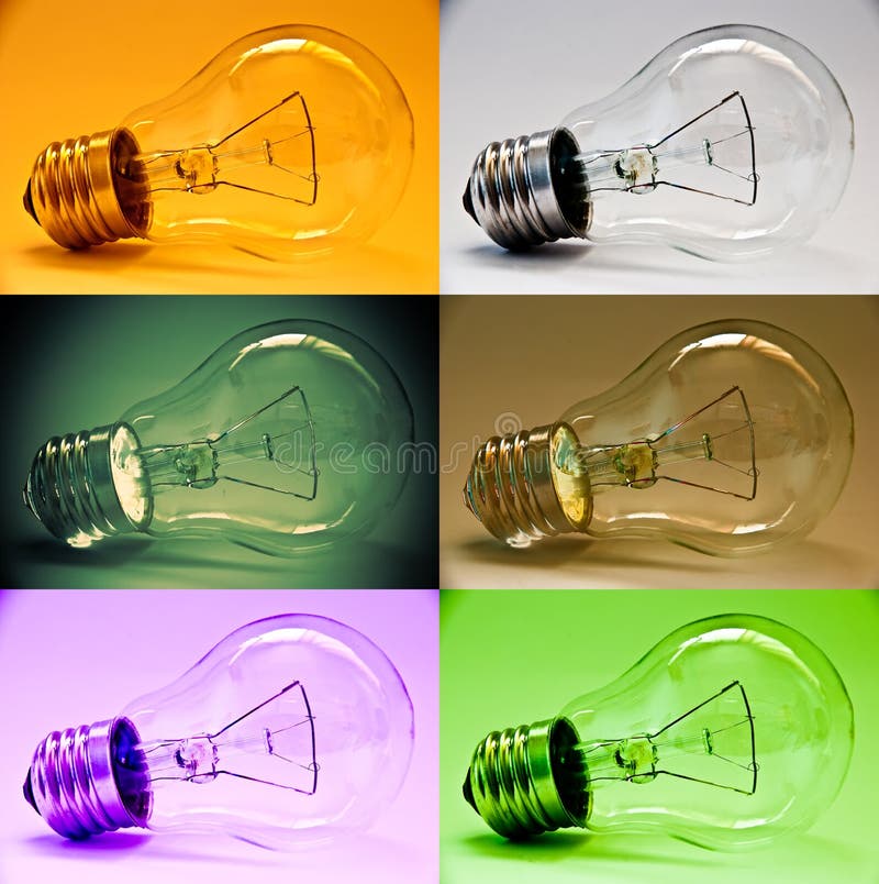 Set of color lamp stock photo. Image of purple, technology - 19425212
