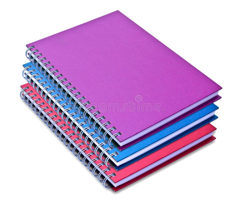 Set Of Color Notebook Isolated Stock Photo - Image of communicate ...