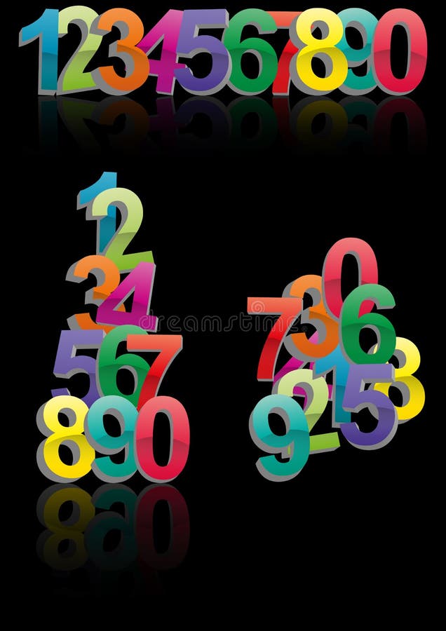 Set color numbers stock vector. Illustration of note - 22699683