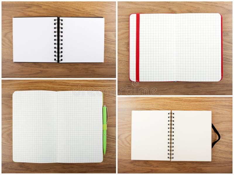 Set of color open notebook stock image. Image of note - 43941233