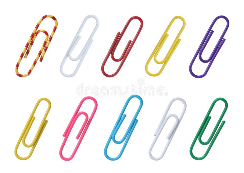 Multicolored paper clips stock photo. Image of isolated - 17955706