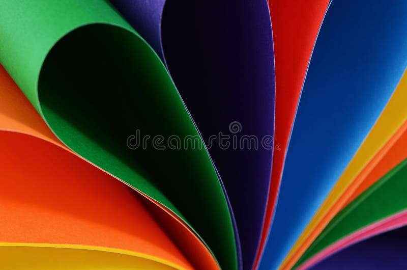Set of a Color Paper Close Up Stock Image - Image of parchment, letter ...