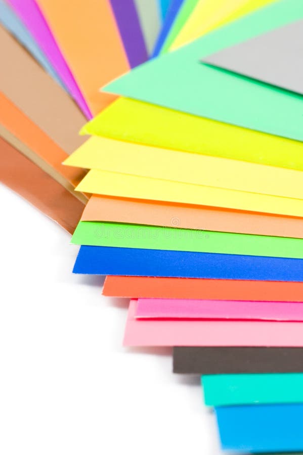 Various color paper stock photo. Image of print, element - 12538434
