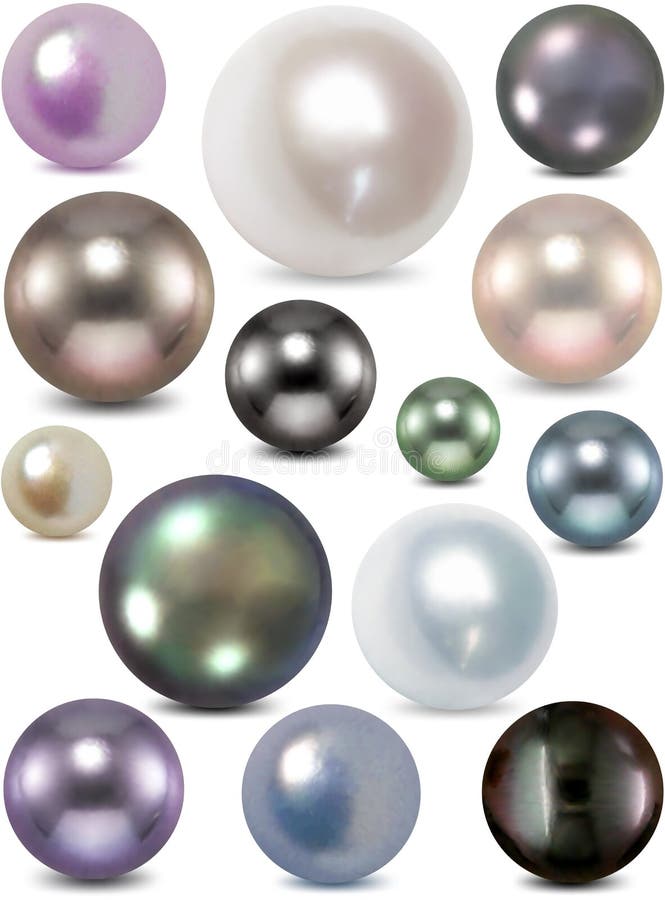 Set of color pearl. Vector stock vector. Illustration of glass - 27871231