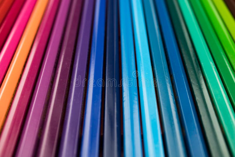 Set of Color Pencils Inside the Box. Back To School Stock Image - Image ...