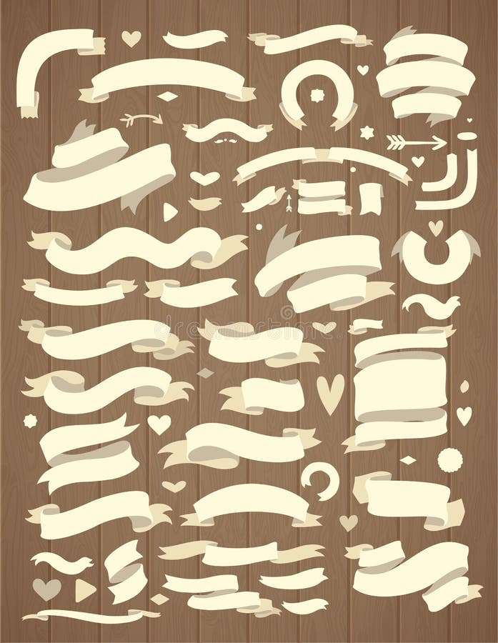 Set of Color Ribbons for Your Text Stock Vector - Illustration of ...