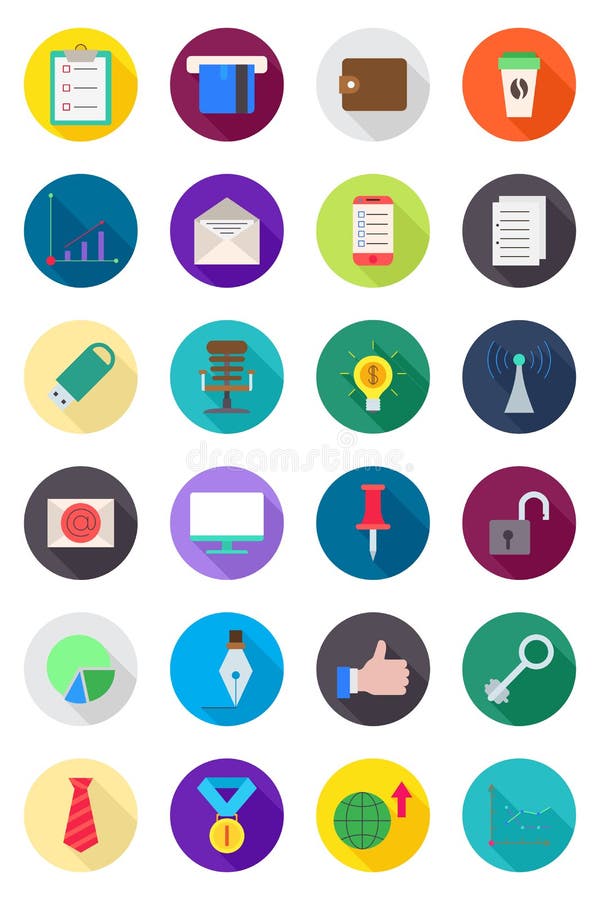 Color Round Business Icons Stock Illustrations – 29,081 Color Round ...