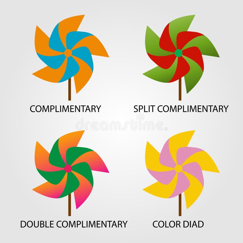 Set of Color schemes stock vector. Illustration of colours - 56360472