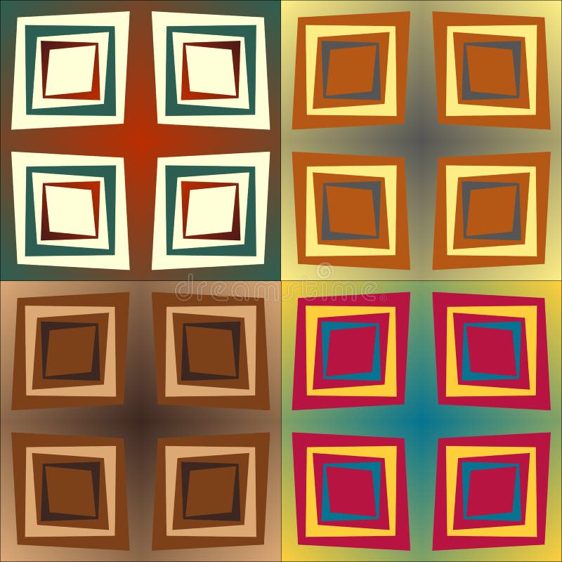 Set Color of Seamless Patterns Stock Vector - Illustration of ...