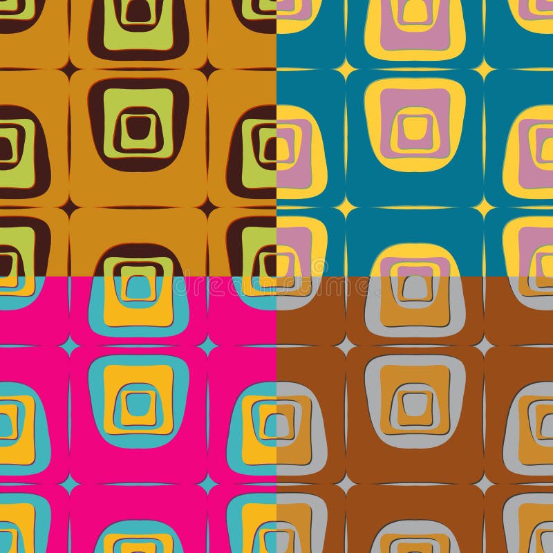 Set Color of Seamless Patterns Stock Vector - Illustration of blue ...