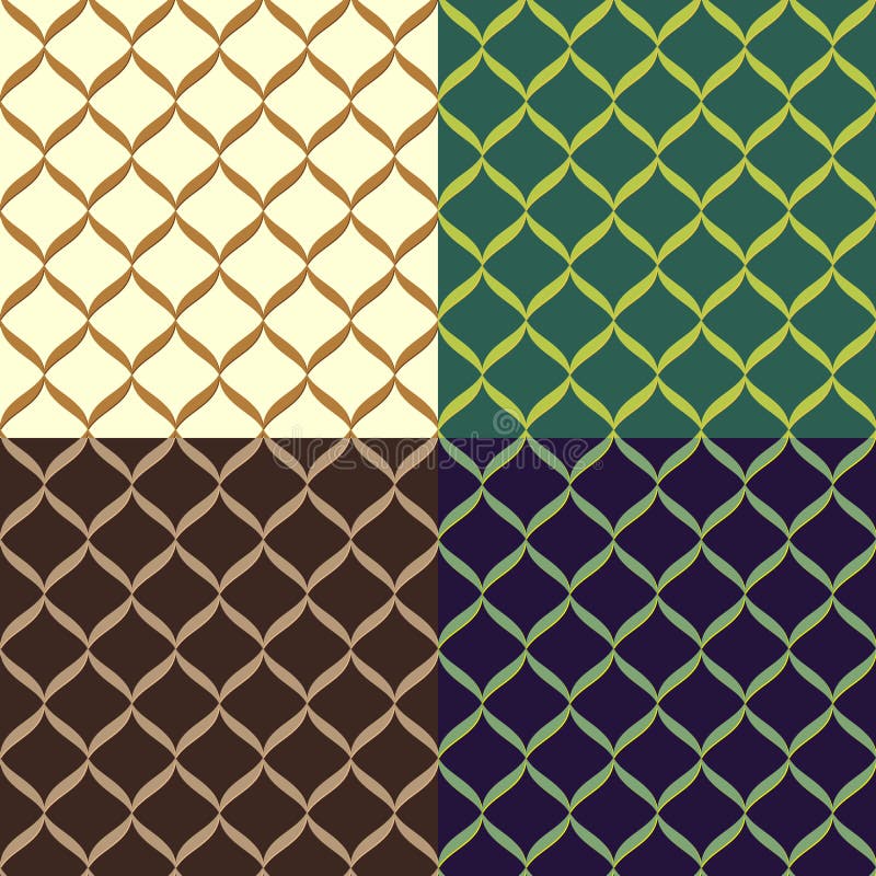 Seamless Patterns Geometric Shapes Stock Vector - Illustration of ...