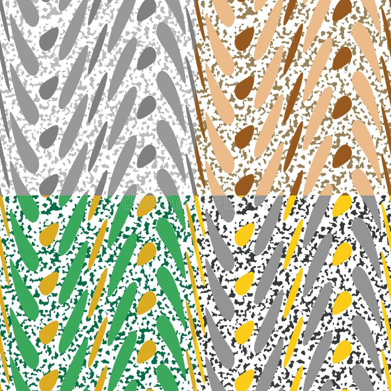 Set Color of Seamless Vector Patterns Stock Vector - Illustration of ...