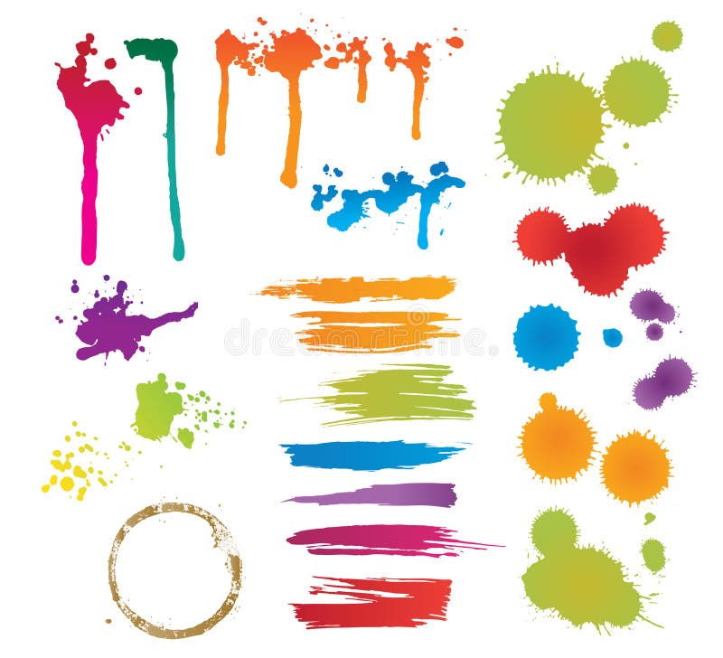 Bright Rainbow Colors Vector Marker Stains Stock Vector - Illustration ...