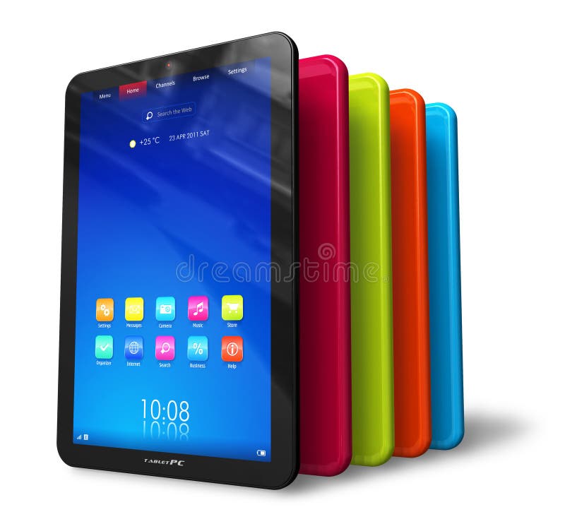 Tablet computers stock illustration. Illustration of media - 45284909