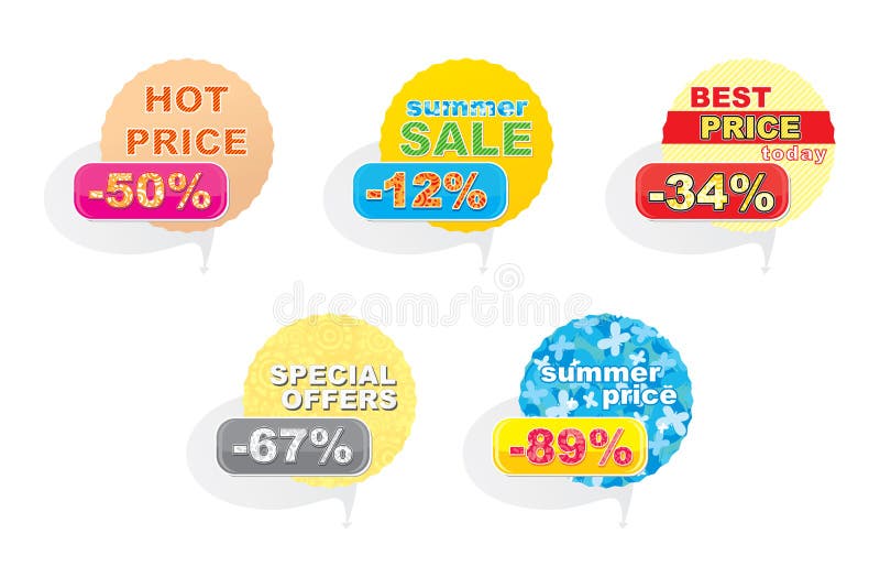 Set of color tags. stock vector. Illustration of green - 31922185
