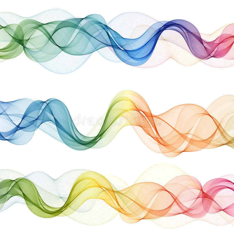 Set of Color Waves. Abstract Vector Background. Eps 10 Stock Vector ...