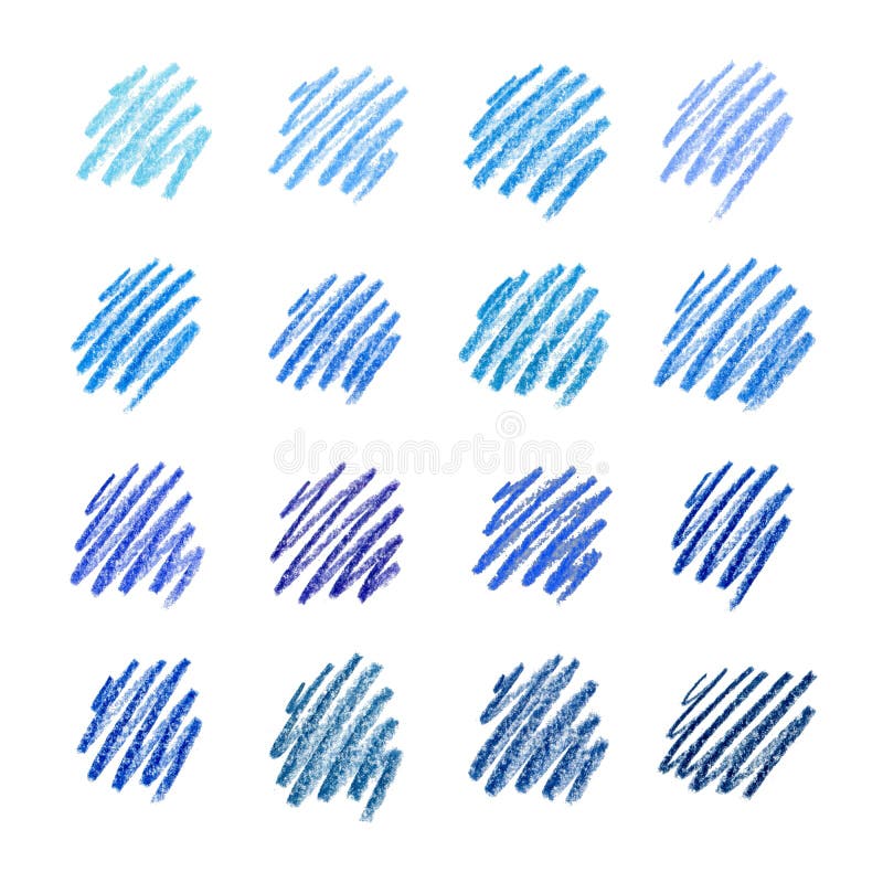 A Set of Colored Abstract Spots with Texture, Blue Tones, Colored ...