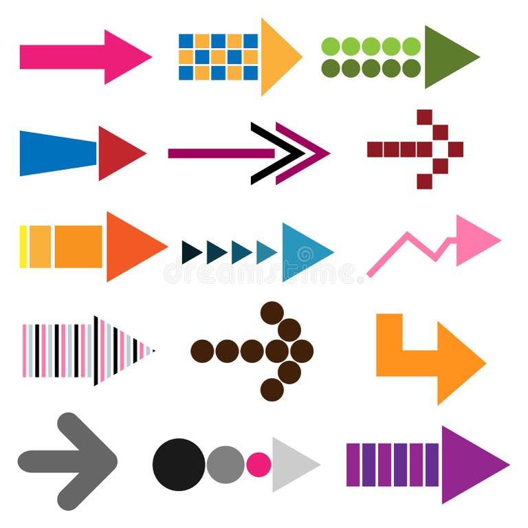 Colored Arrow Icons Stock Illustrations – 8,927 Colored Arrow Icons ...