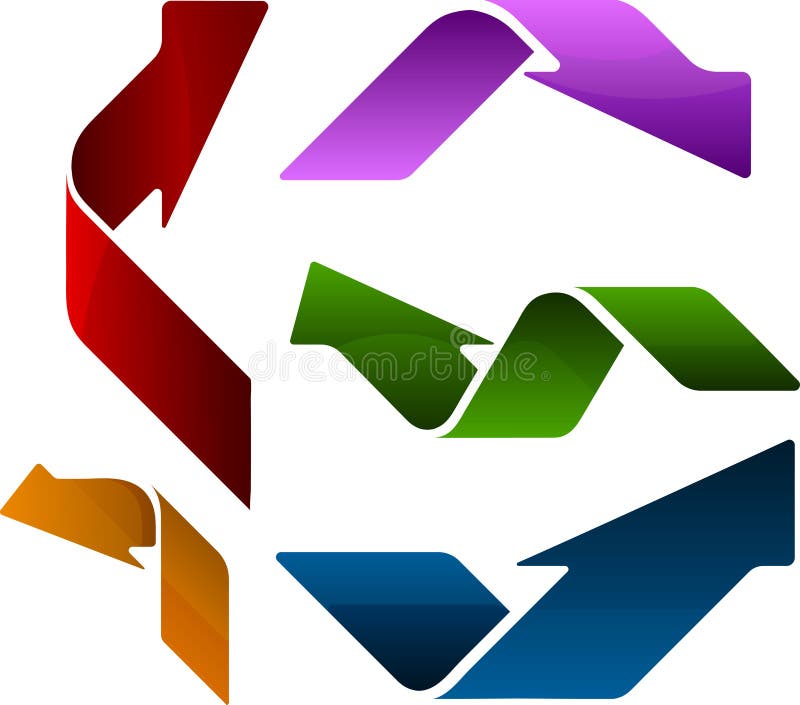 Set of Colored Arrows Icons. Stock Vector - Illustration of gradient ...