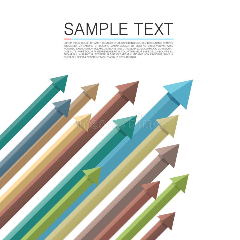 Set of colored arrows up stock vector. Illustration of direction - 61644643